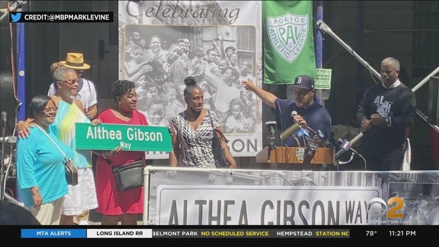 Harlem street renamed to honor Hall of Fame tennis player Althea Gibson ...
