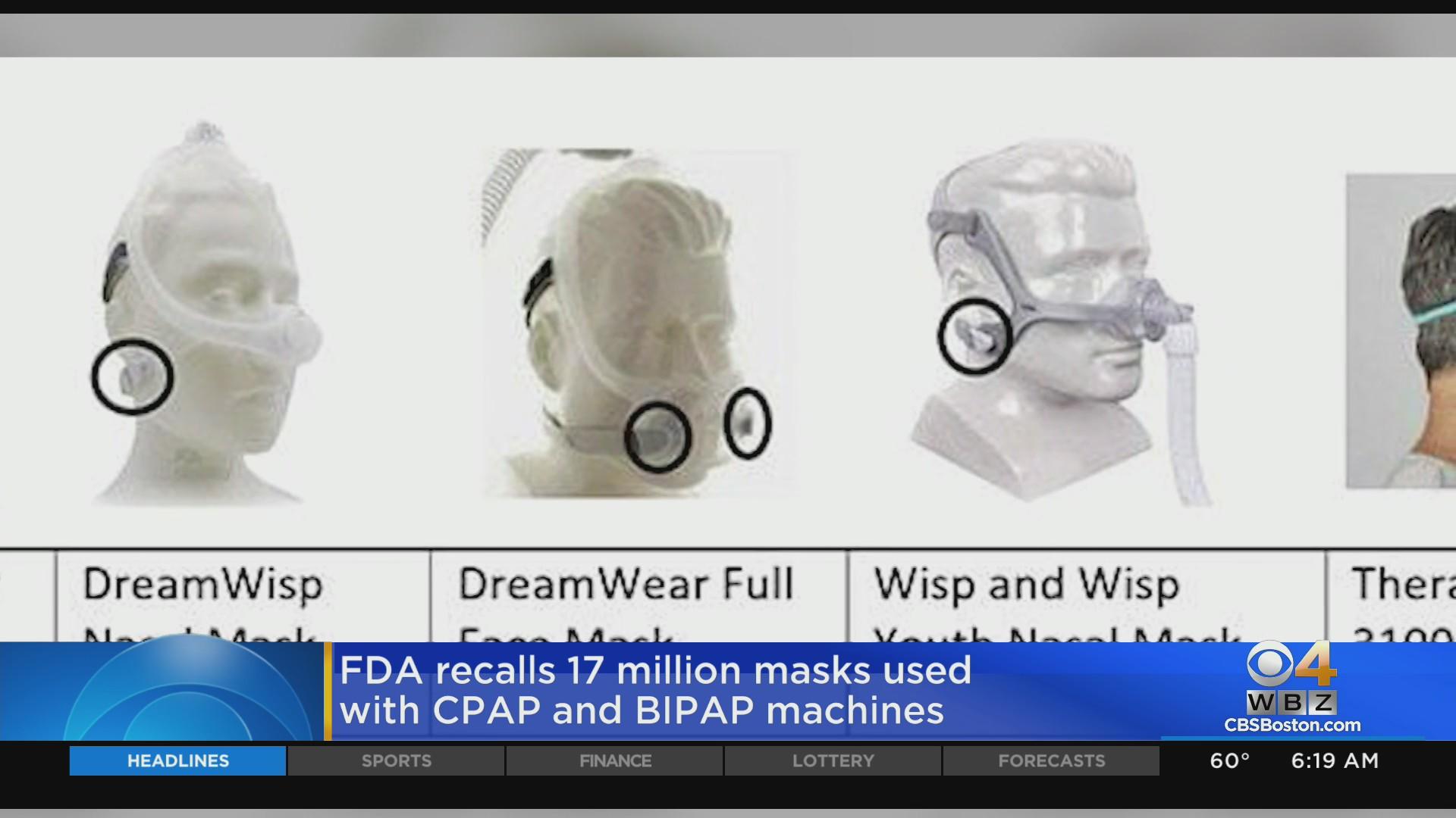 Philips Respironics recalls more than 17 million CPAP masks - CBS Boston
