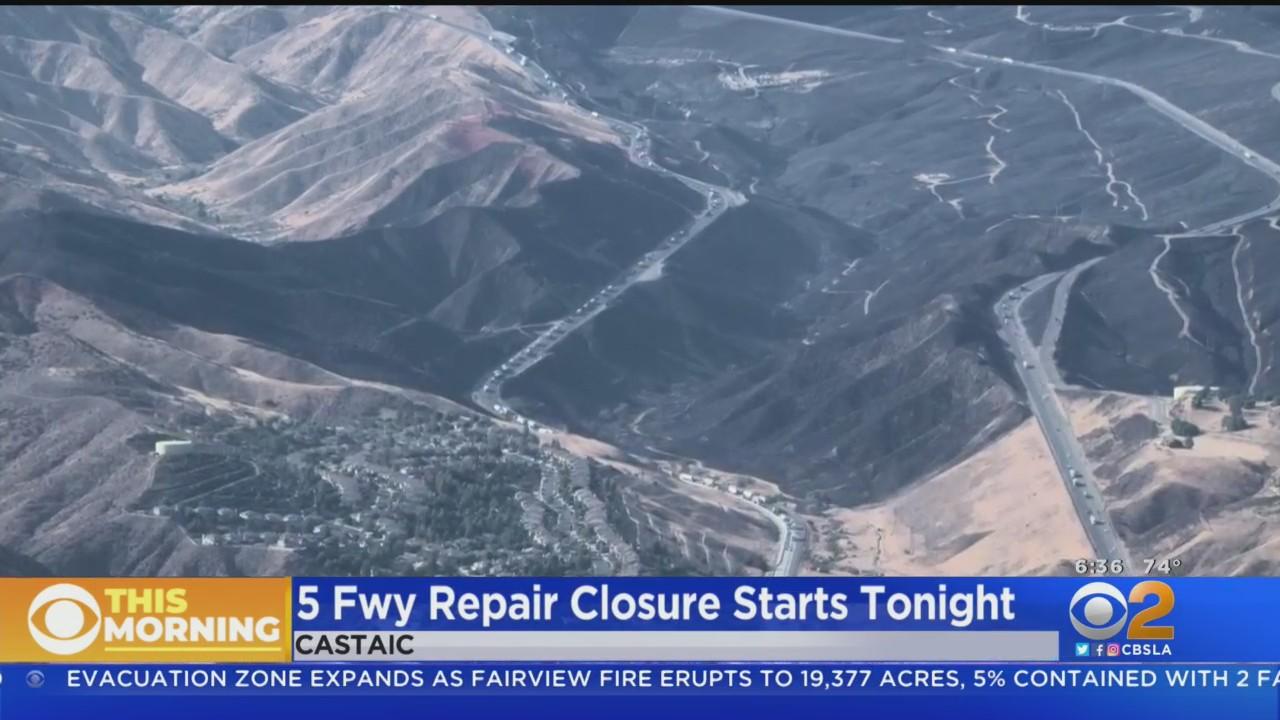 All lanes of northbound 5 Freeway in Castaic to be shut down nightly ...