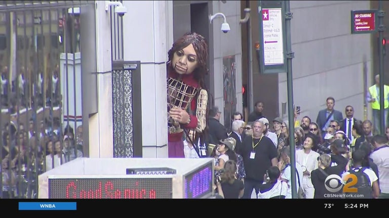 Little Amal, the 12-foot puppet of a Syrian refugee, begins walking ...
