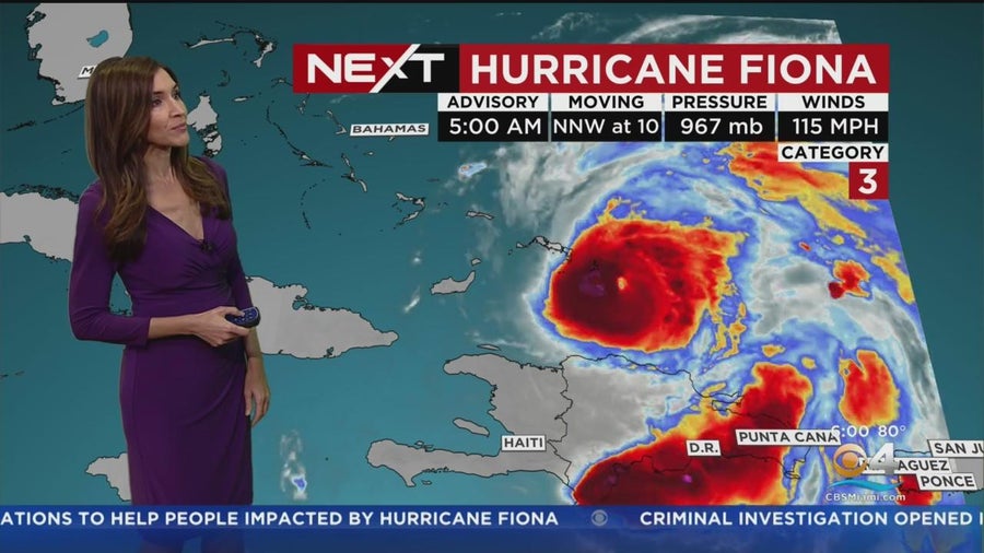 Fiona strengthens into first major hurricane of the season - CBS Miami