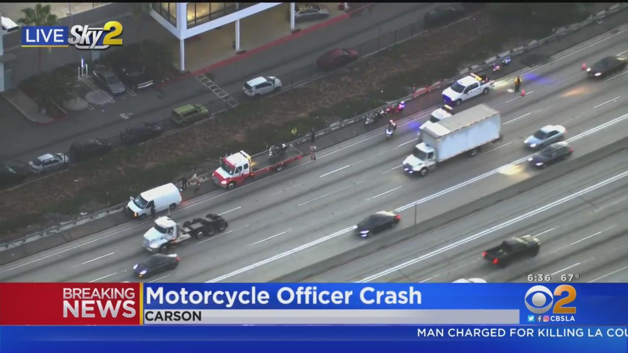 Torrance police motorcycle officer involved in crash on northbound 405 ...