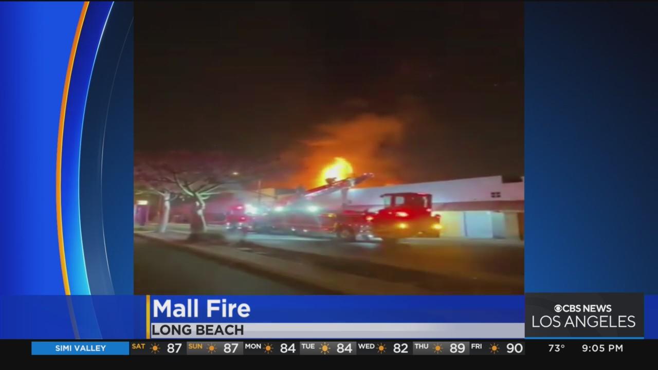Two firefighters injured in Long Beach fire - CBS Los Angeles