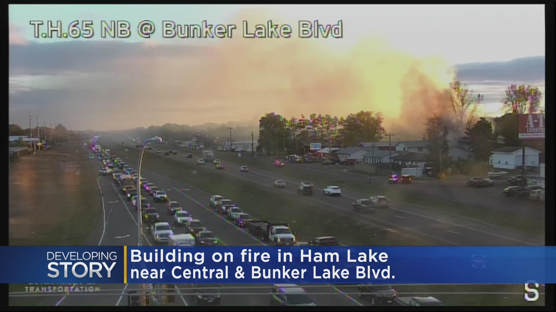 Crews battle structure fire in Ham Lake - CBS Minnesota