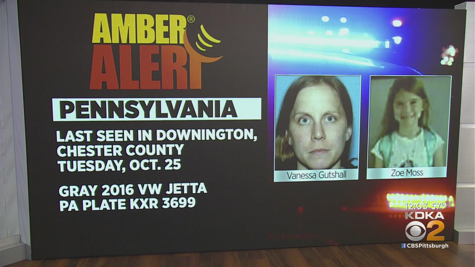 Amber Alert for Zoe Moss canceled after she was found safe - CBS Pittsburgh