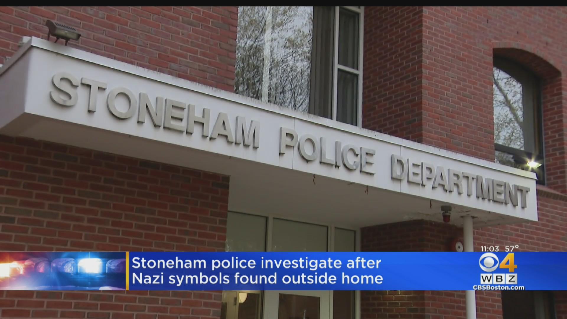 Swastikas left on Stoneham family's lawn - CBS Boston