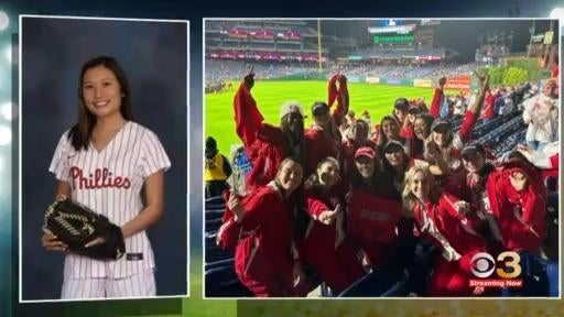 Meet the Phillies' ballgirl who is also helping save lives - CBS ...