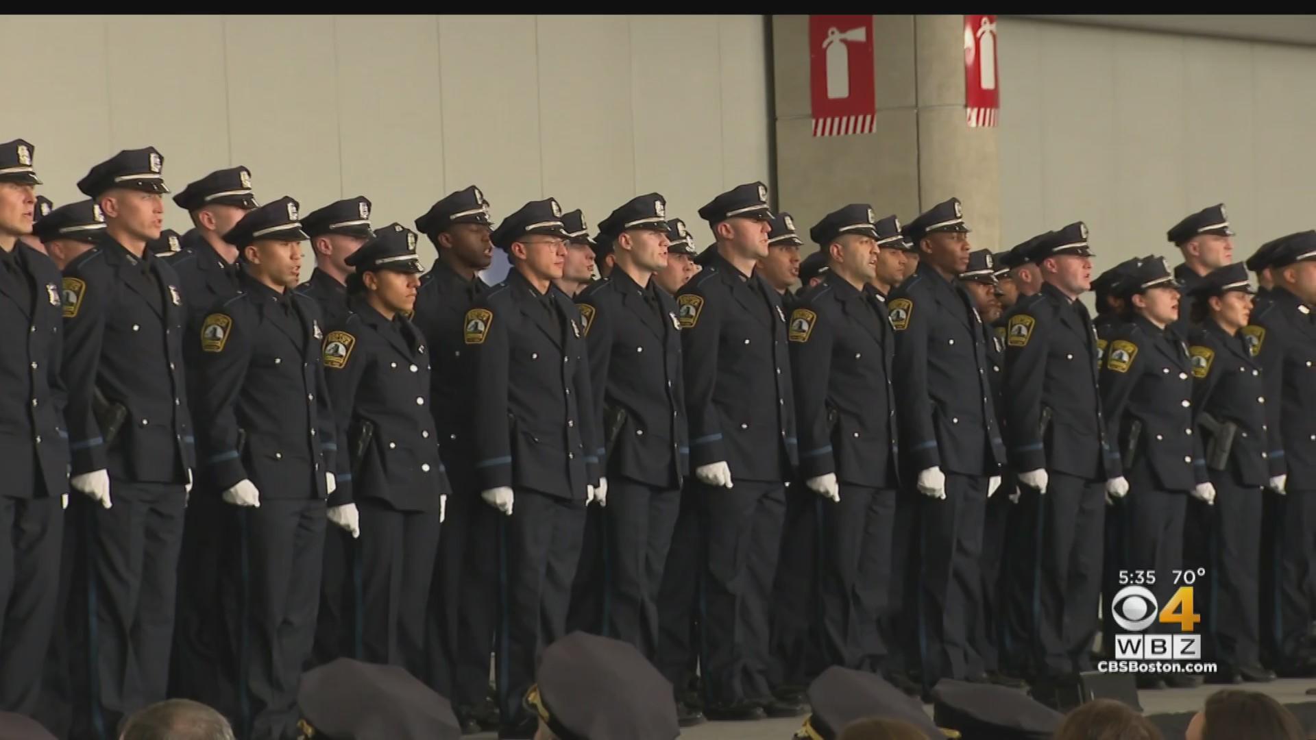 100 new Boston Police officers hit the streets at a critical time - CBS ...