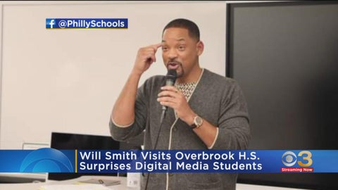 Will Smith surprises students at West Philly high school - CBS Philadelphia