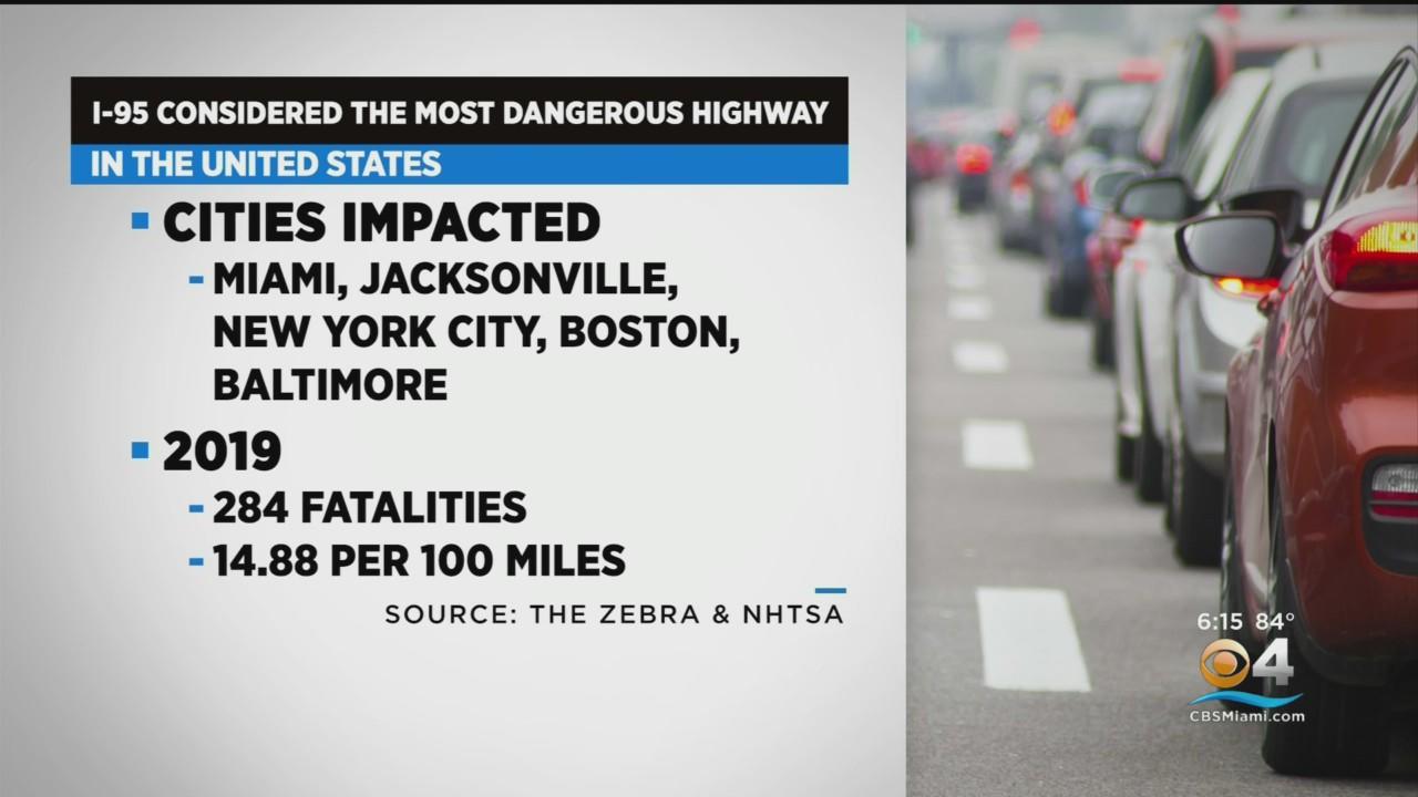 I-95 ranks No.1 for most dangerous highway in US - CBS Miami