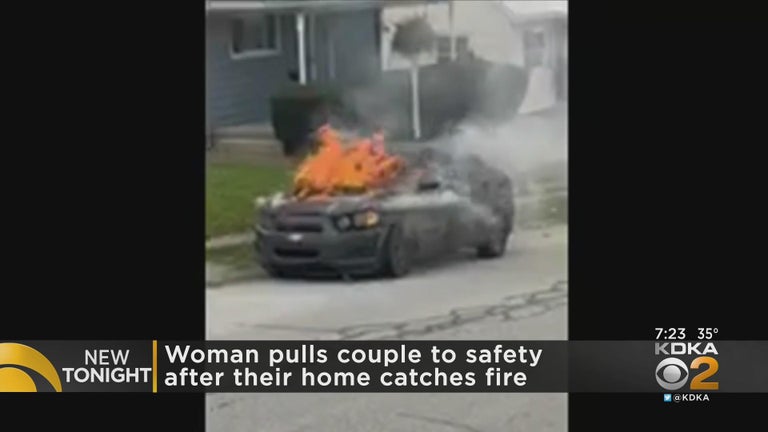 Woman rescues couple from house fire after losing her car to fire - CBS ...