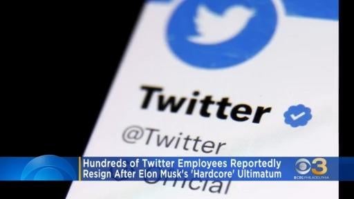 More Twitter workers flee after Musk's 'hardcore' ultimatum - CBS Philadelphia