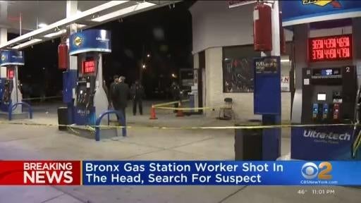 Bronx gas station employee shot in the head while working - CBS New York