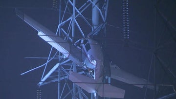 2 rescued after small plane crashes into power lines in Maryland ...