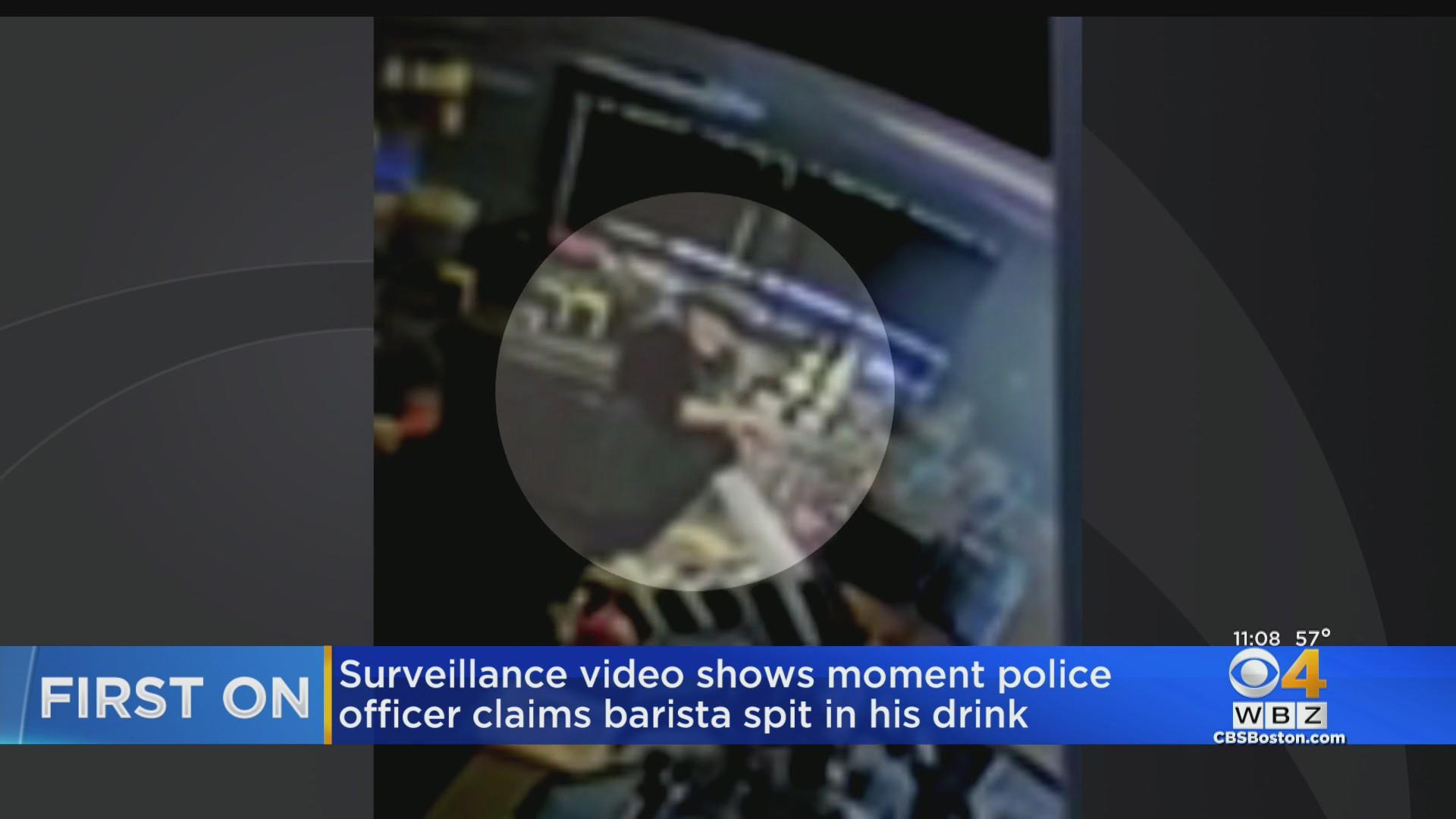 Surveillance video: Police officer claims Medfield Starbucks barista ...