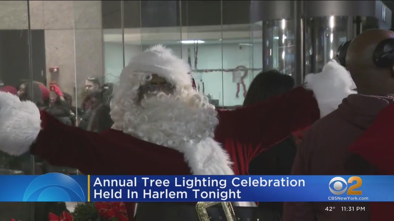 Harlem holds annual tree lighting celebration - CBS New York