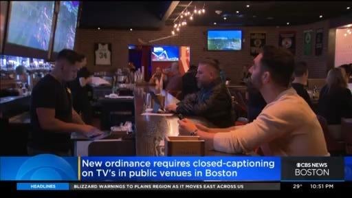 Boston now requires captions on TVs in restaurants, bars, gyms - CBS Boston