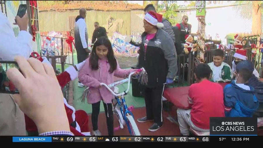 'Sweet' Alice Harris rolls out bicycles for LAUSD kids at her holiday ...