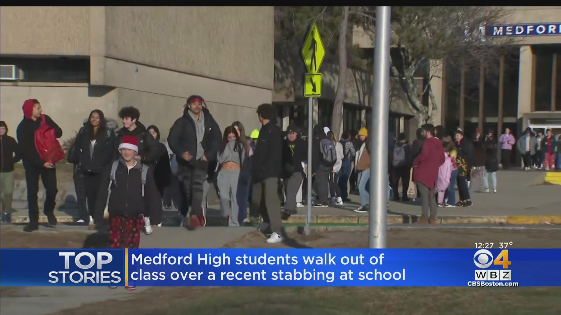 Medford students walk out of class, calling for safety improvements ...