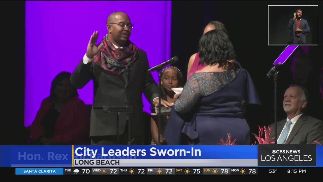 Rex Richardson sworn in as Long Beach's first Black mayor - CBS Los Angeles