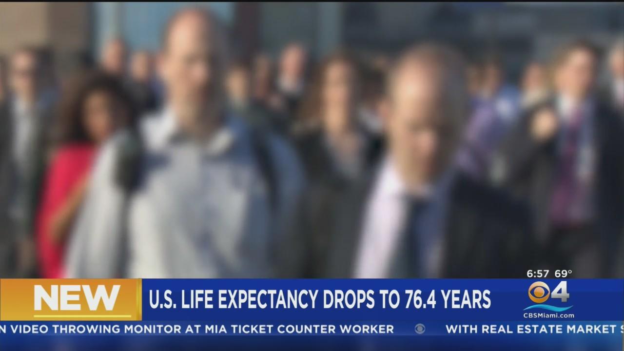 US life expectancy drops to lowest level in 25 years, CDC reports - CBS ...