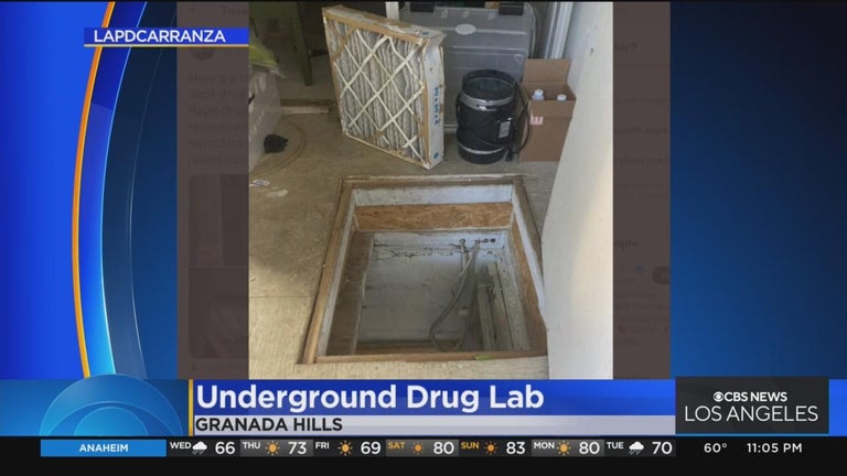 Police discover underground drug lab at home in Granada Hills - CBS Los ...