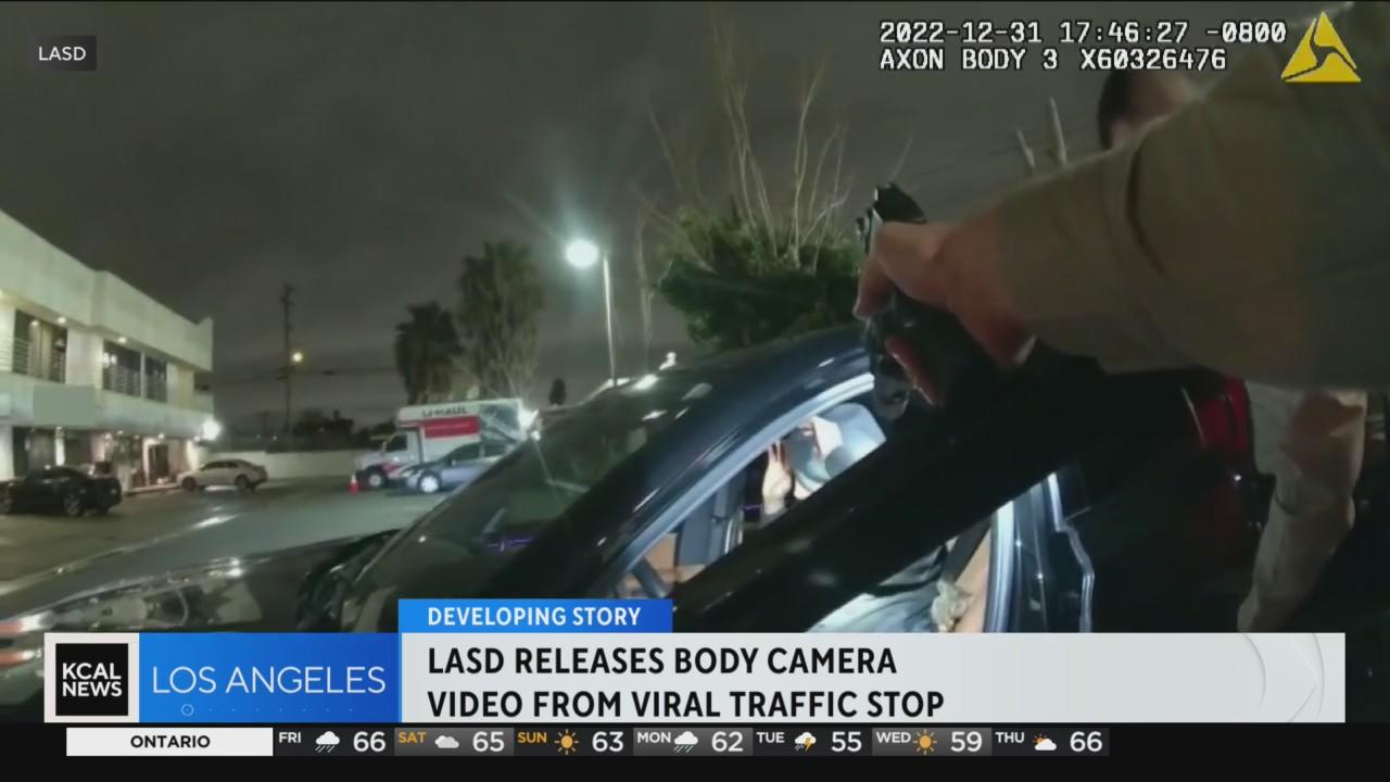 LASD releases body cam footage of viral traffic stop in South Los Angeles - CBS Los Angeles
