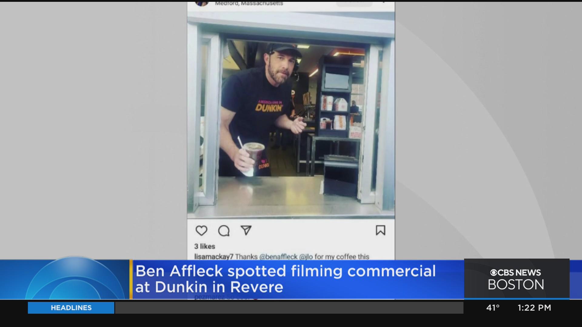 Ben Affleck spotted working at Dunkin' drive-thru in Medford - CBS Boston