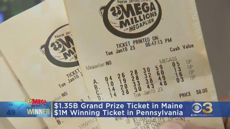 $1 million winning Mega Millions ticket sold in Pa. - CBS Philadelphia