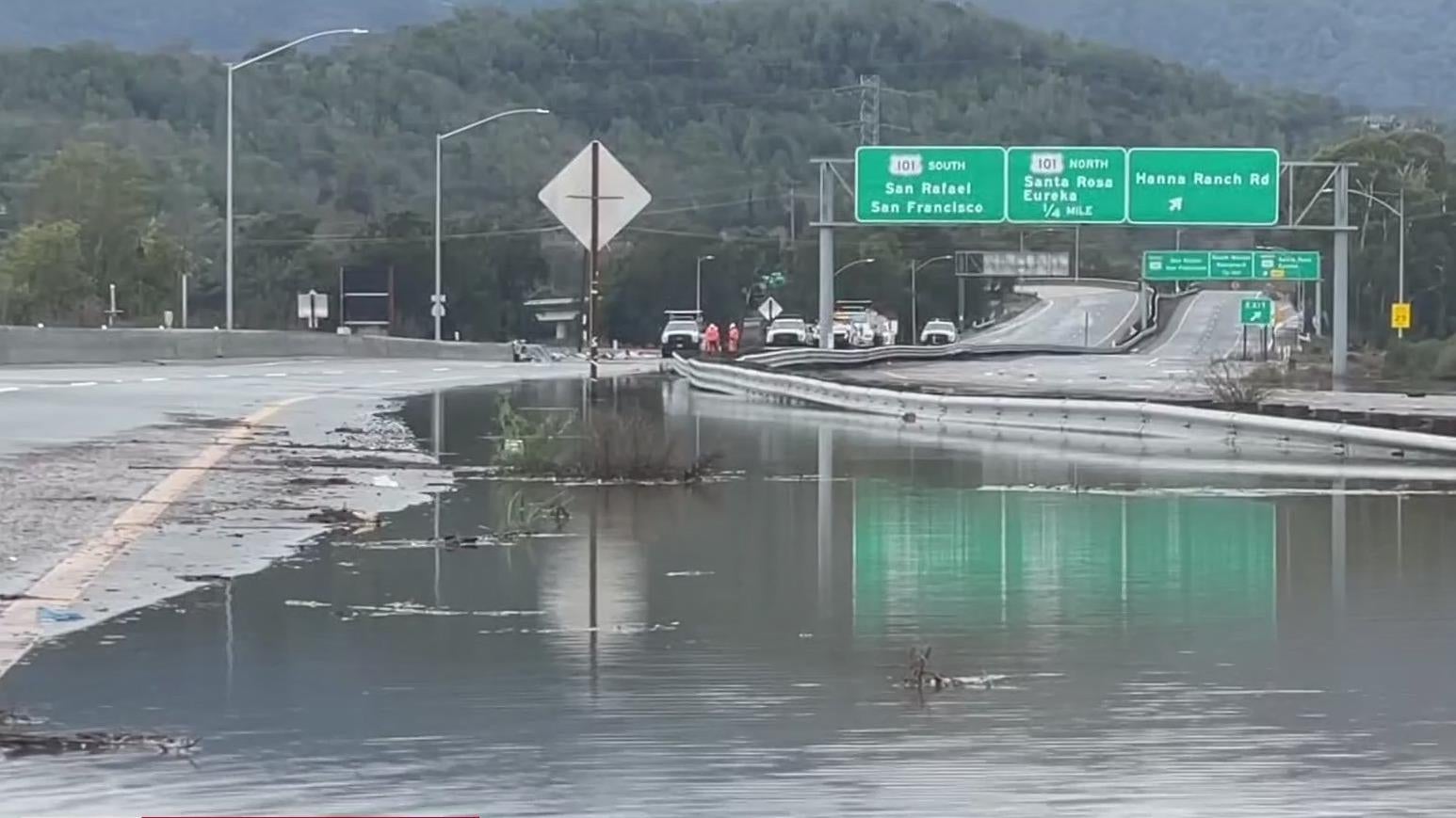 Update: Highway 37 in Marin County reopens after weekend flooding - CBS ...