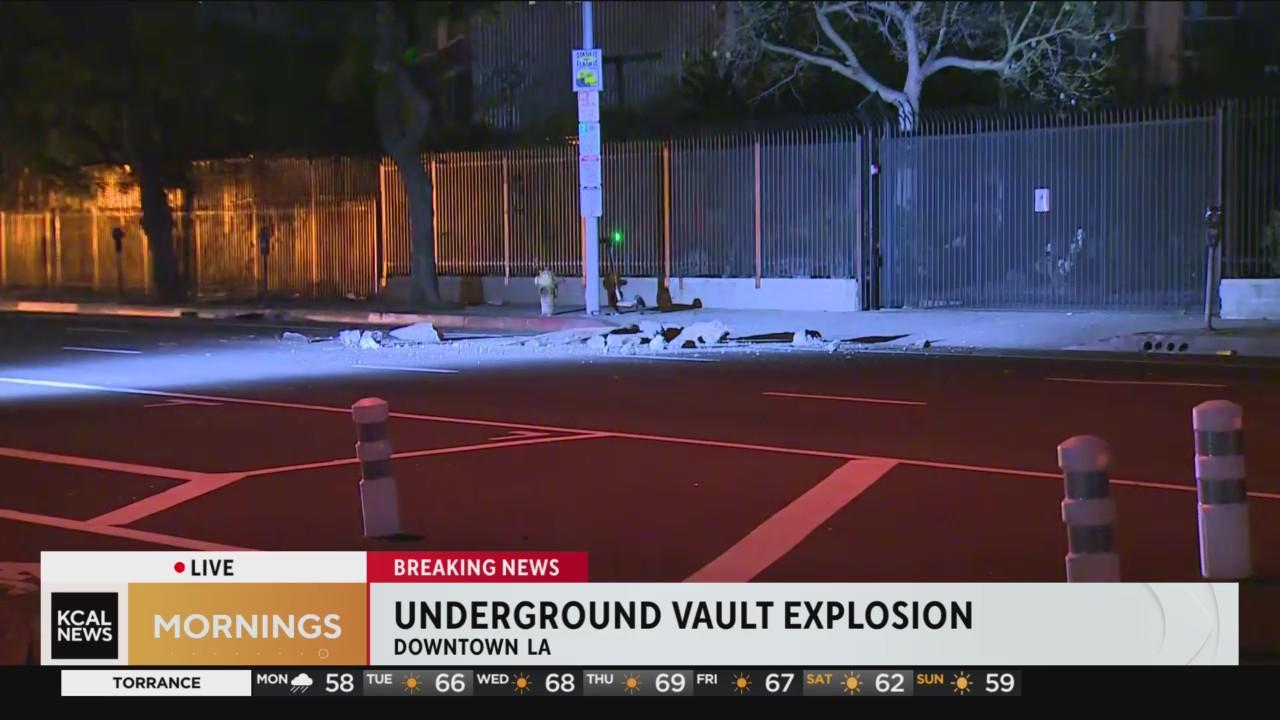 Electrical vault explosion causes DTLA power outages - CBS Los Angeles