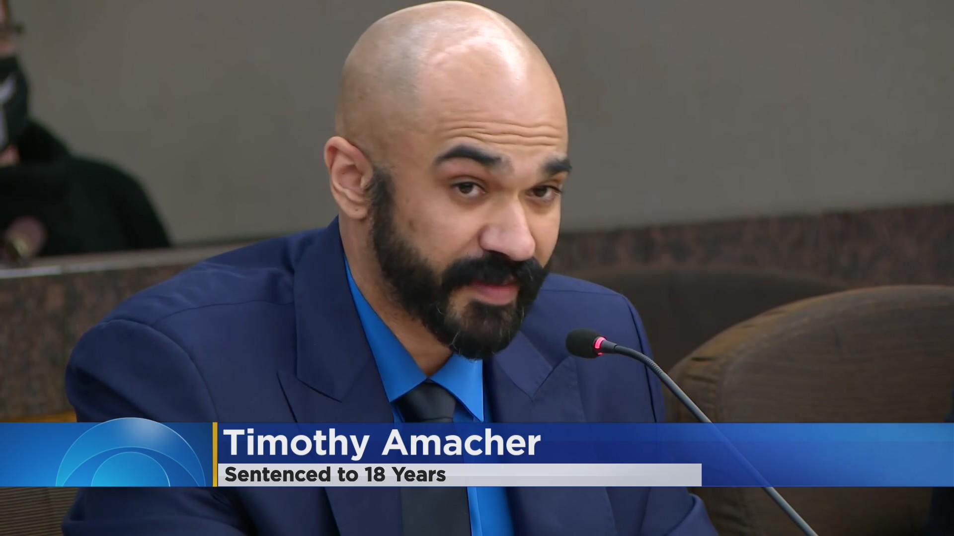 Timothy Amacher sentenced to 18 years for attempted murder of forensic ...