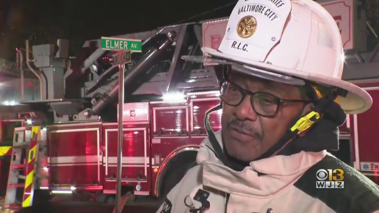 Firefighters battle two-alarm fire in Northwest Baltimore - CBS Baltimore