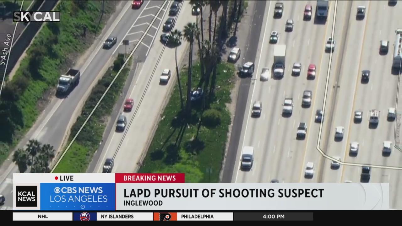 LAPD officers catch shooting suspect following high-speed pursuit - CBS Los Angeles