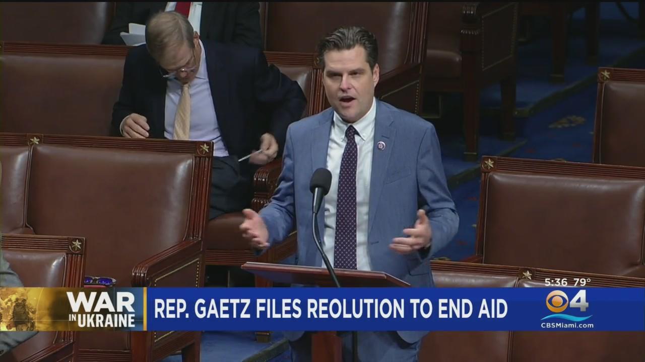 Florida US Rep. Matt Gaetz introduces resolution to end Ukraine aid ...