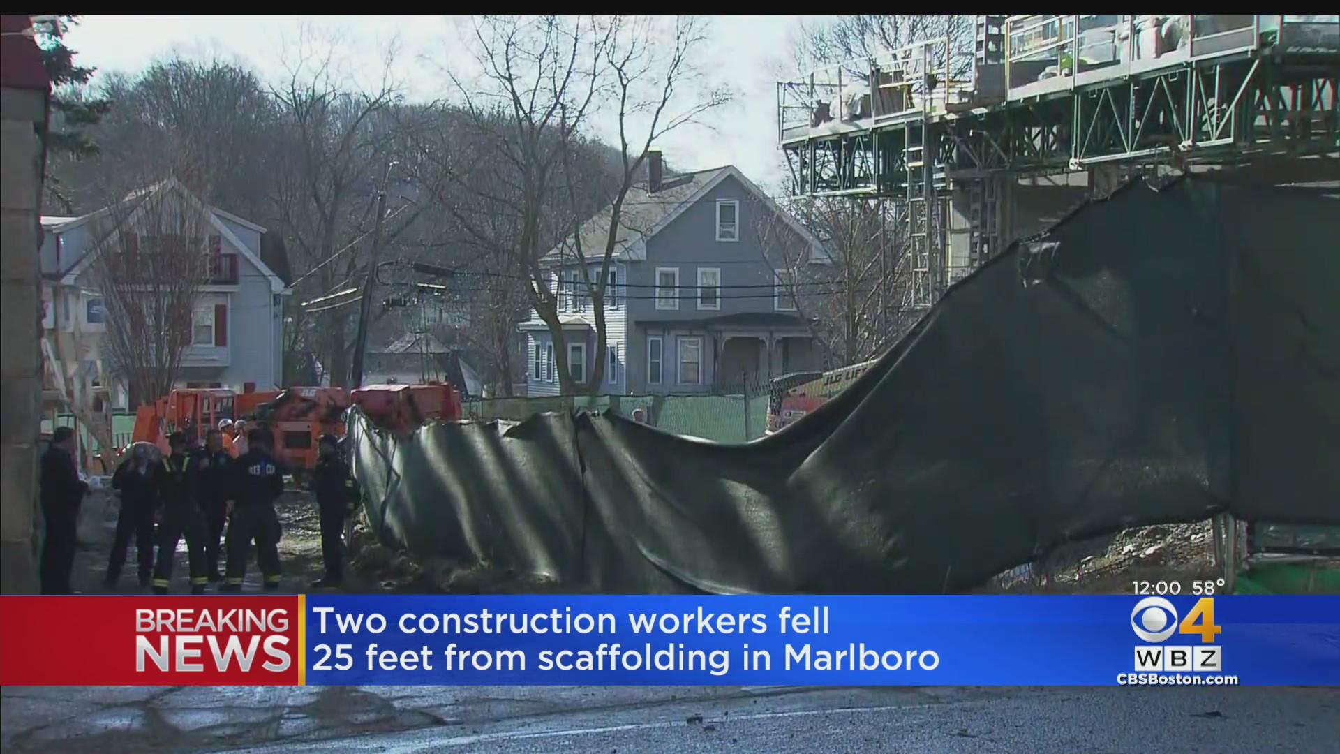 2 workers seriously hurt in fall from scaffolding at Marlboro ...