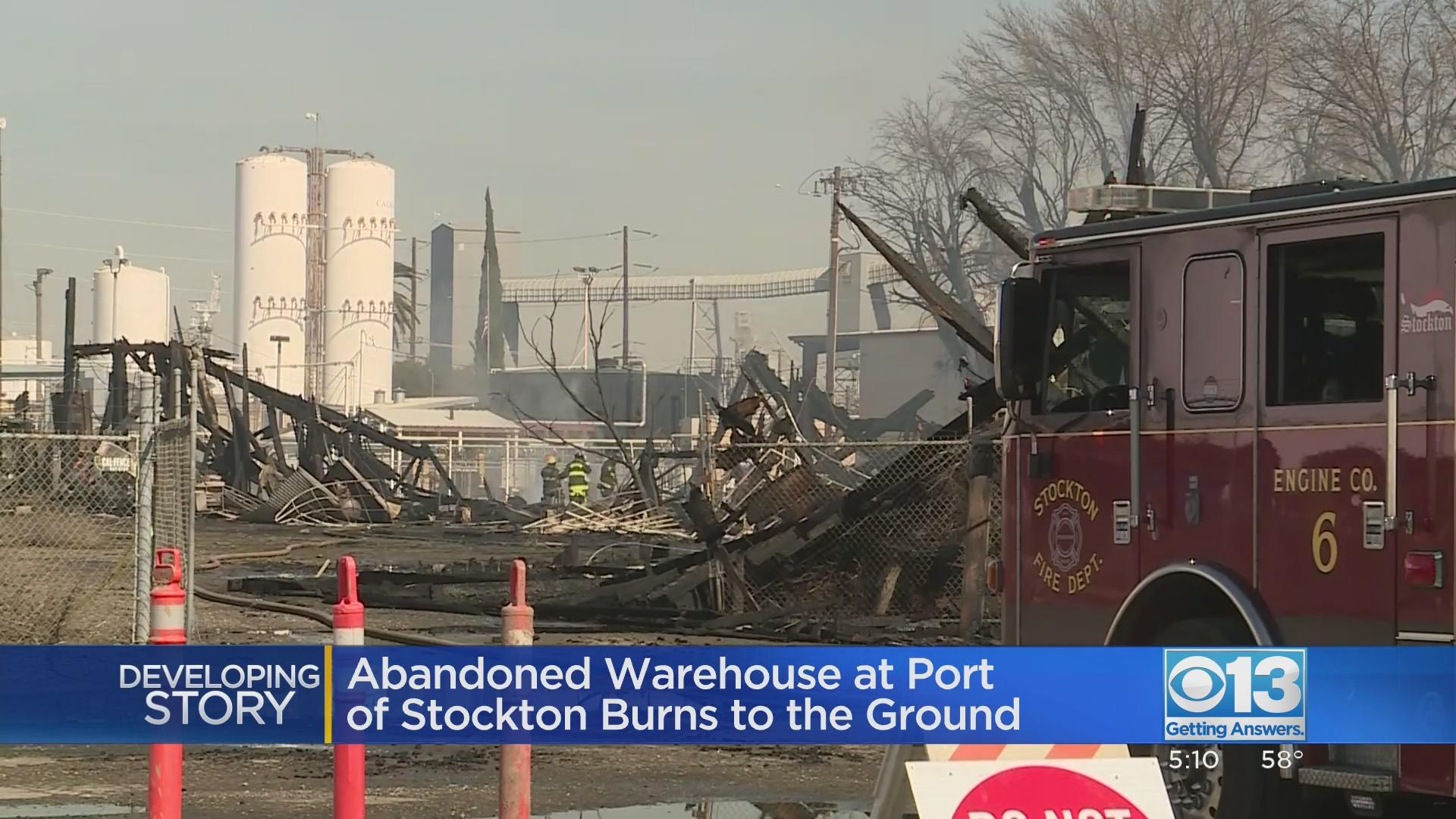 Warehouse at Port of Stockton destroyed in spectacular 2-alarm fire ...