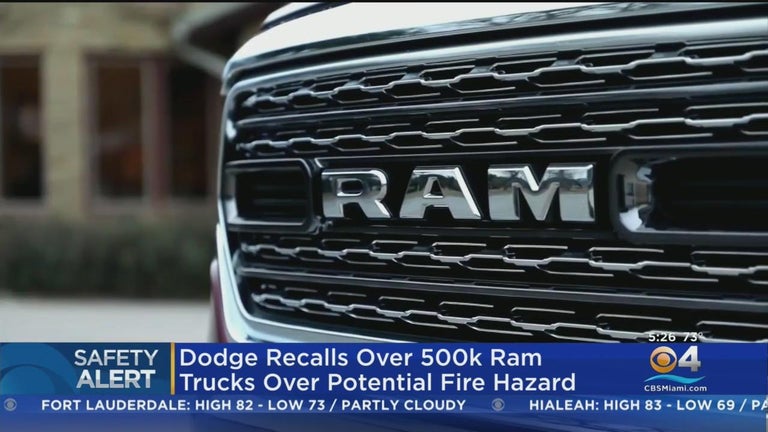 Ram recalls over 300,000 trucks, urging owners to park outside - CBS Boston