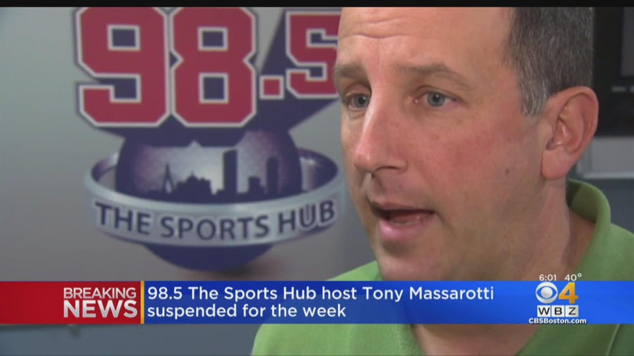 Tony Massarotti suspended by 98.5 The Sports Hub for racially insensitive comment - CBS Boston