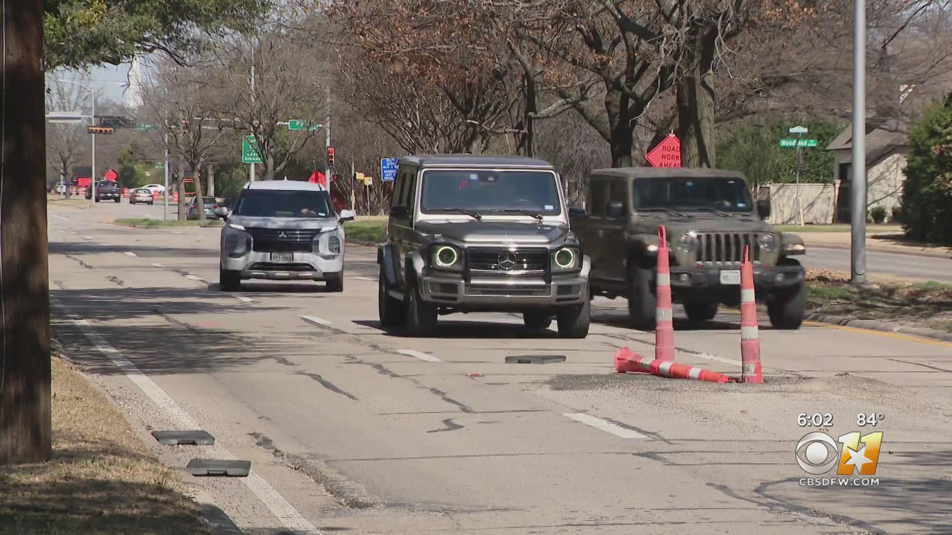 Drivers say potholes in Dallas are dangerous in some spots - CBS Texas