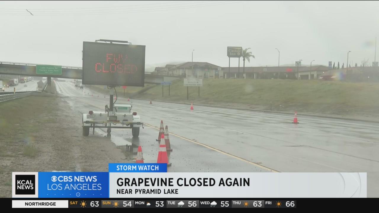 Grapevine closes again Saturday due to snowfall, dangerous driving ...