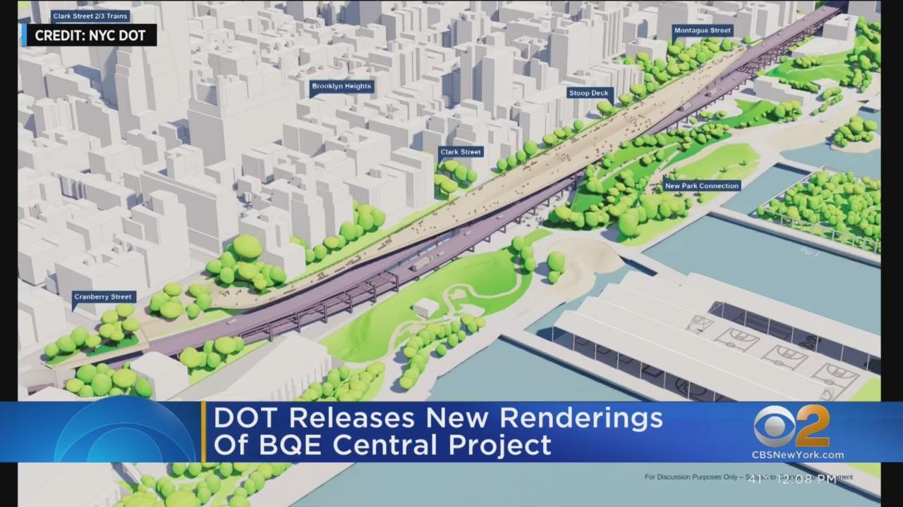City reveals new renderings of city-owned portion of the BQE - CBS New York