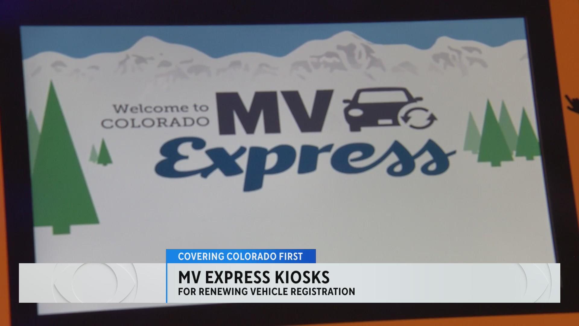 Colorado MV Express kiosks tout "Tabs in 2 Minutes" - CBS Colorado
