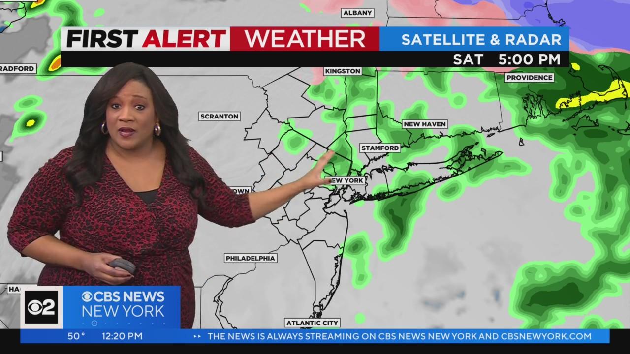 First Alert Weather: Yellow Alert for rain in Saturday forecast - CBS New York