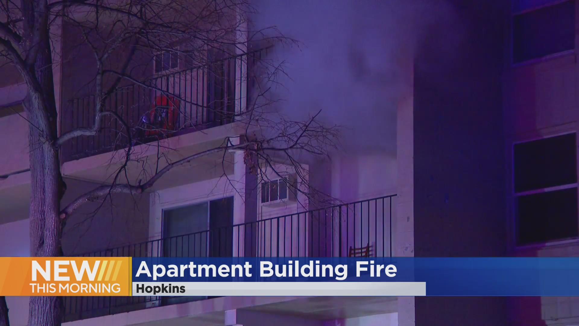 Overnight fire causes evacuation of Hopkins apartment building - CBS ...