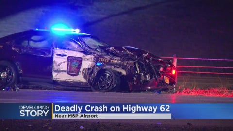 Highway 62 reopening following deadly crash near MSP Airport - CBS Minnesota