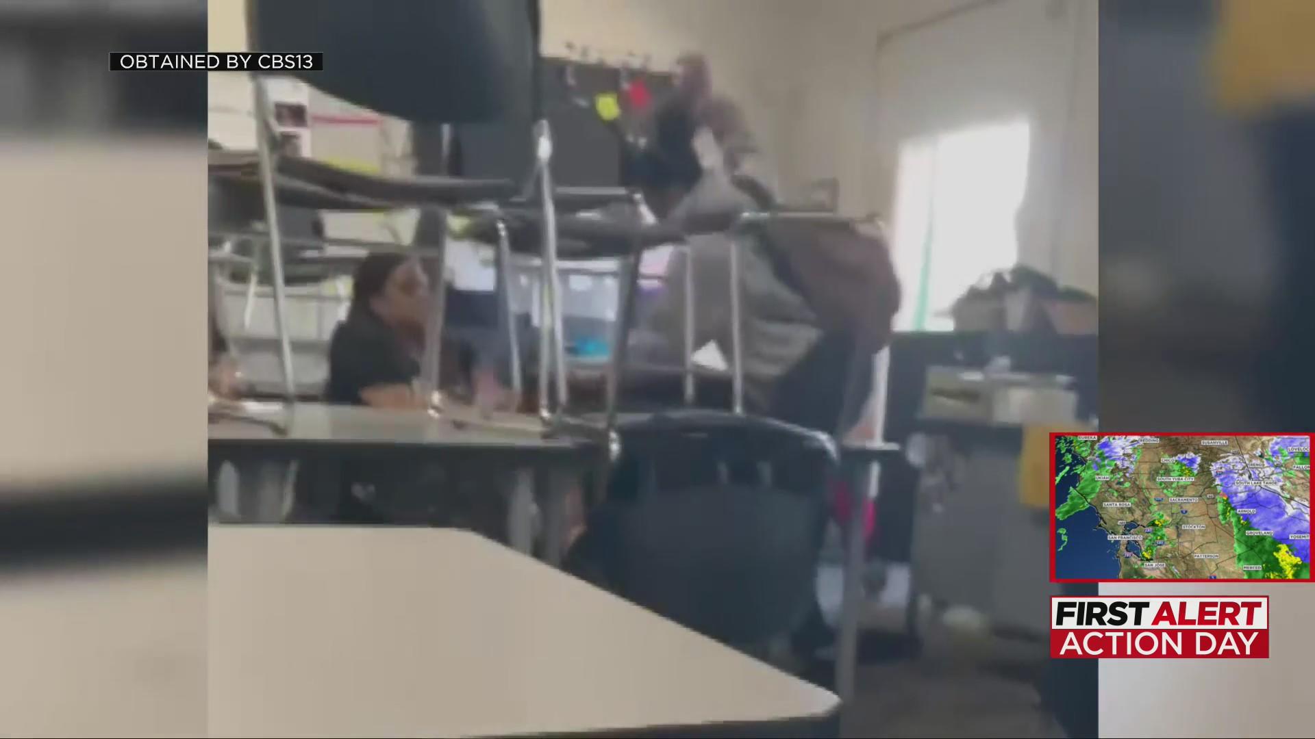 Classroom clash: Video captures fight between parent, student at San ...