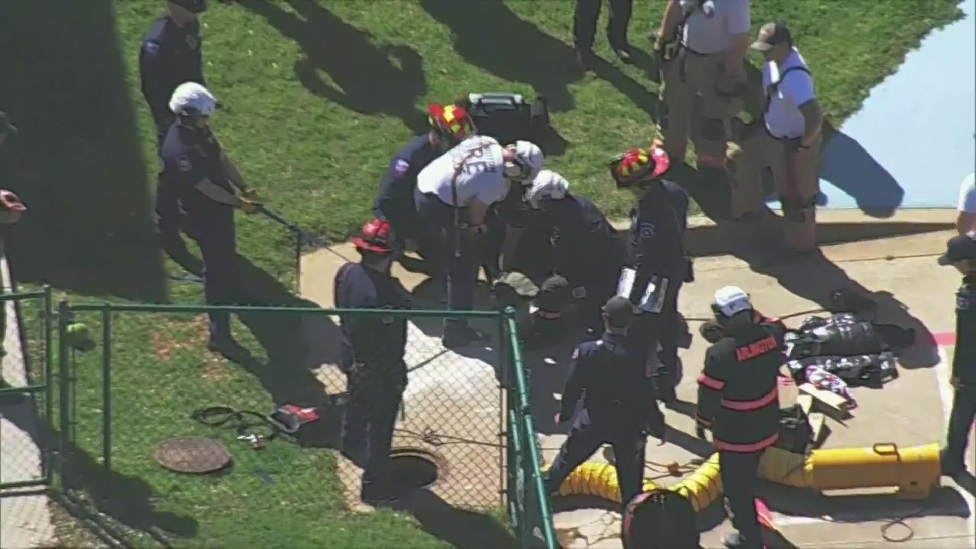 Arlington ISD student rescued after getting stuck head-first in storm ...