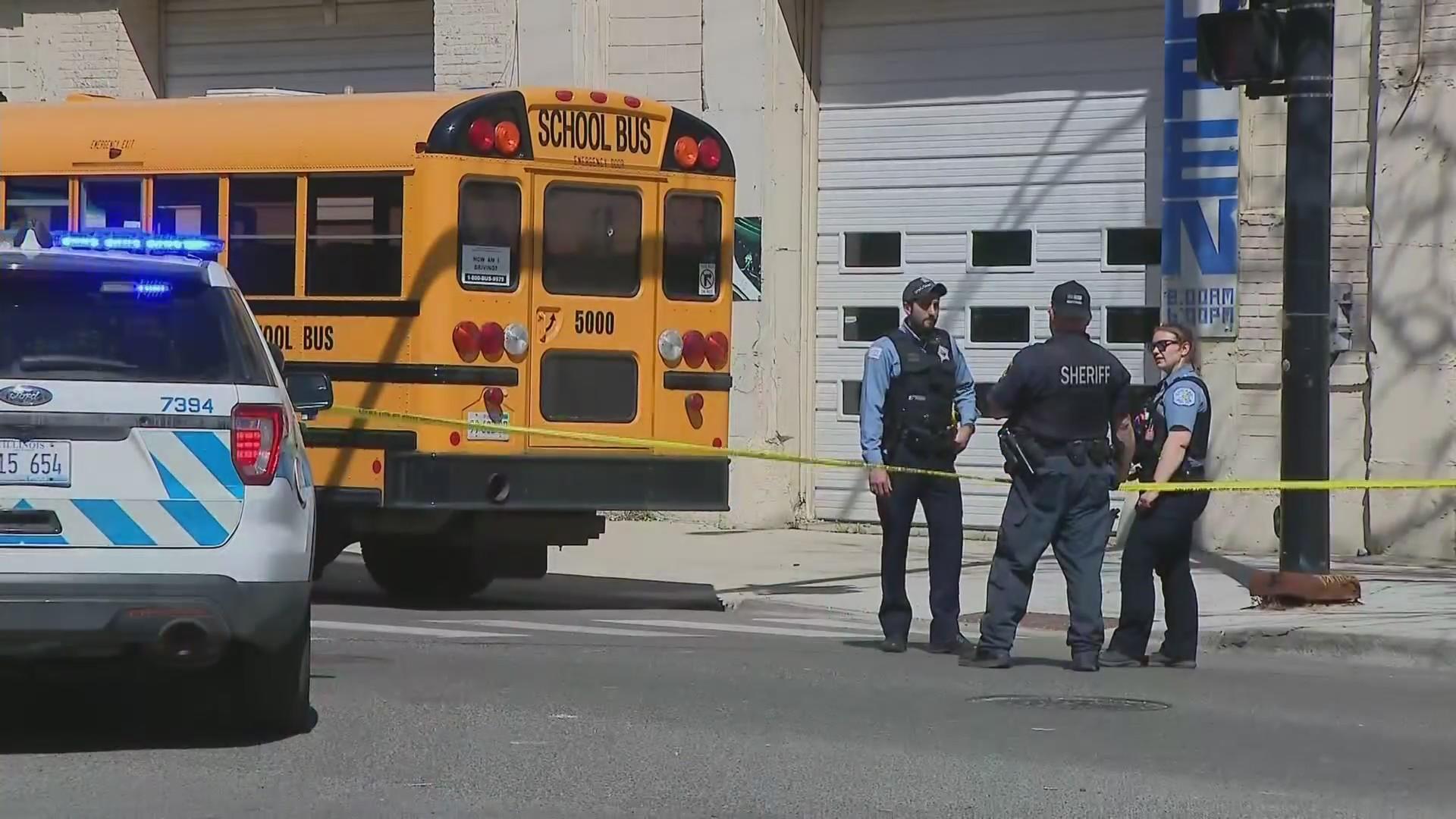 School bus damaged in Tri-Taylor shooting; no injuries - CBS Chicago