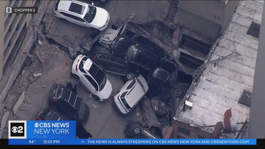 NYC parking garage collapse: Work underway to remove cars from rubble ...